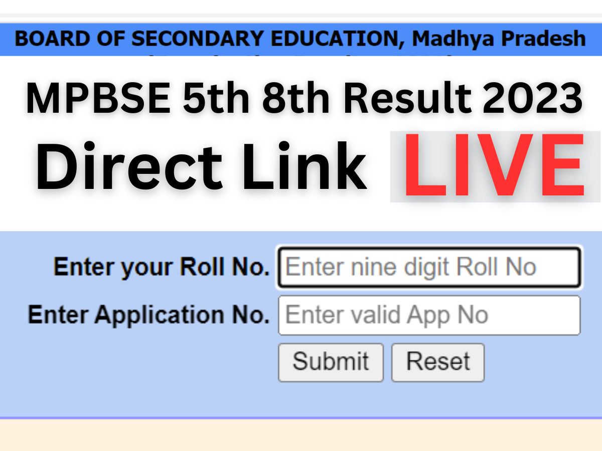 MPBSE MP Board Class 5th 8th 10th 12th Sarkari Result 2023