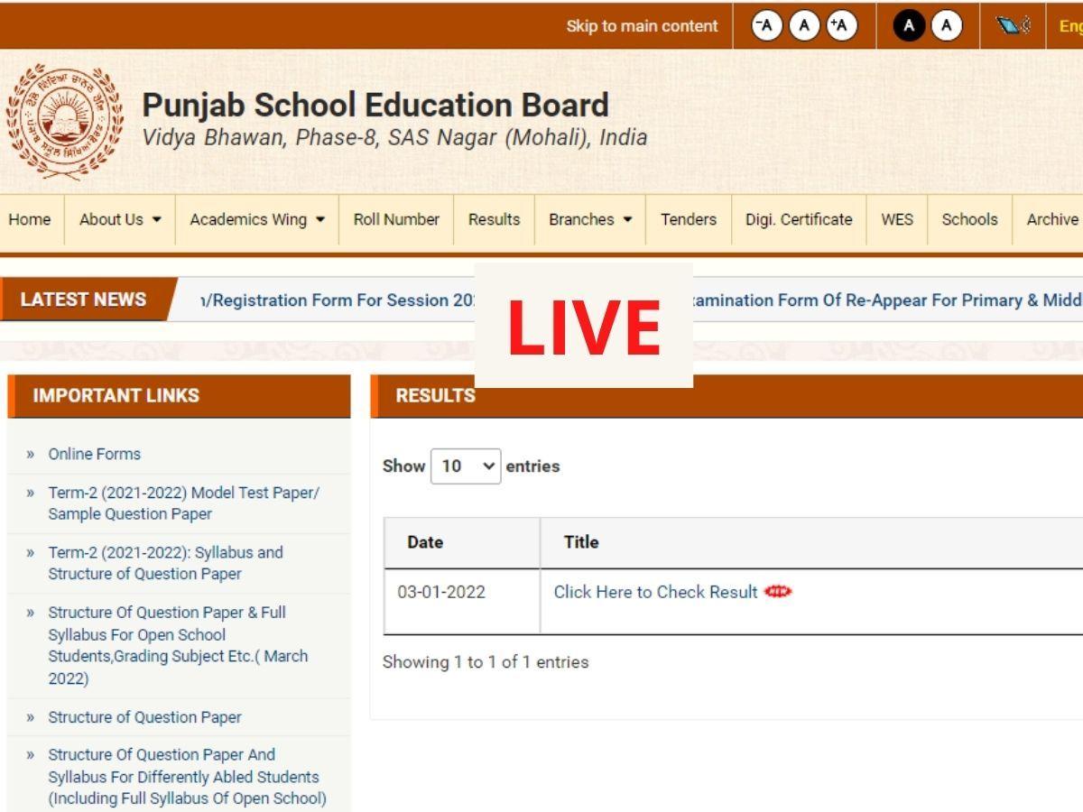 Pseb 10th Result 2022 Punjab Board 10th Result 2022 Date Time Kab