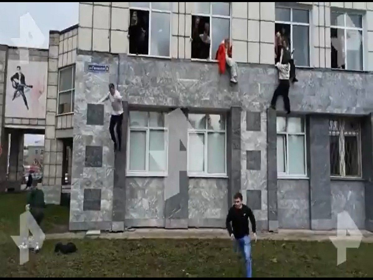 Shooting at Russian Perm university, harrowing footage shows students ...