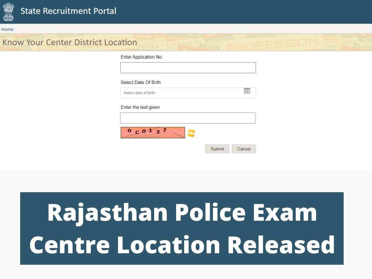 Rajasthan Police Re-Exam Centre Location details out on official ...