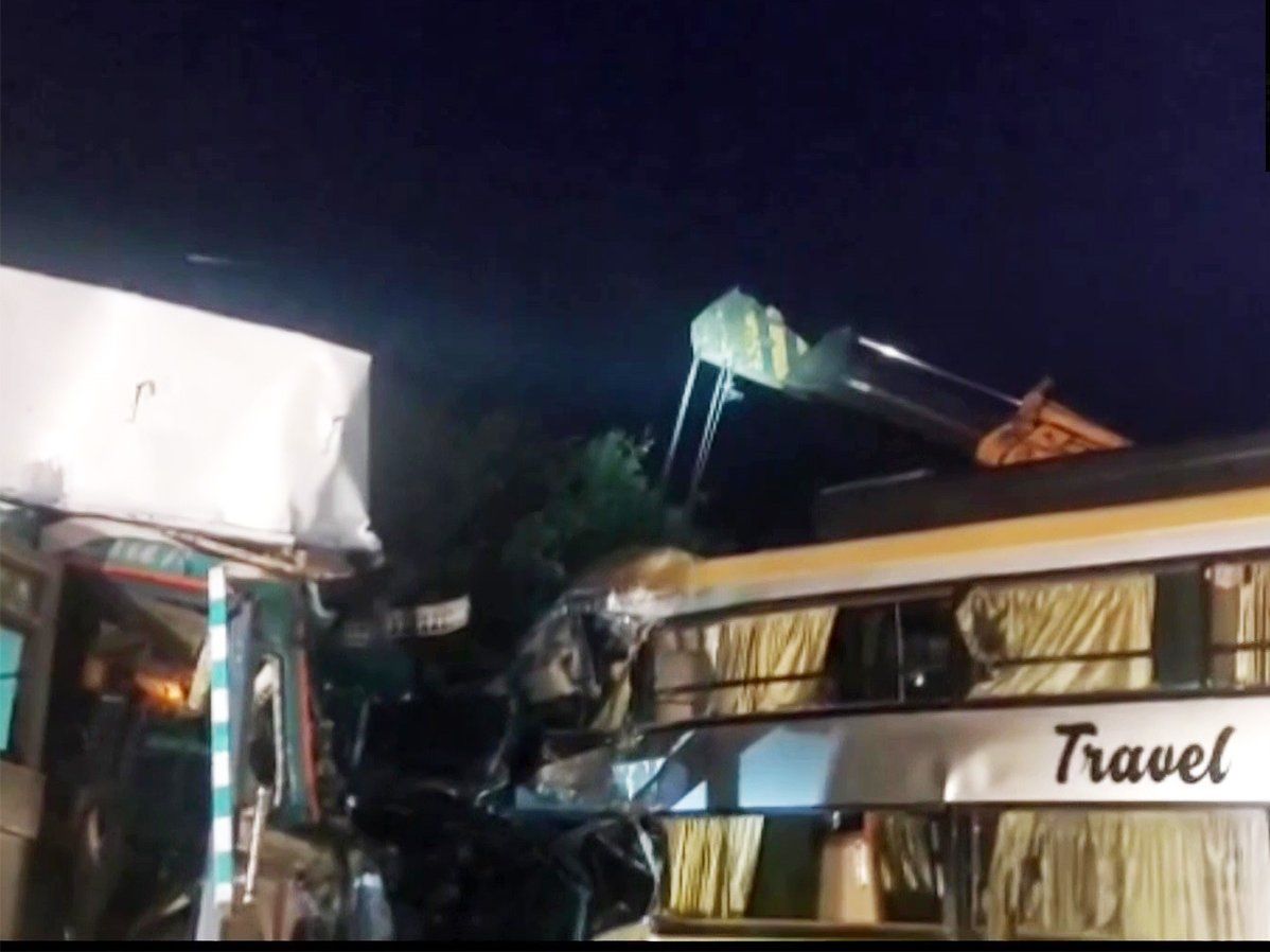 Rampur Road Accident collision between a truck and a double-decker bus six killed, including the ...