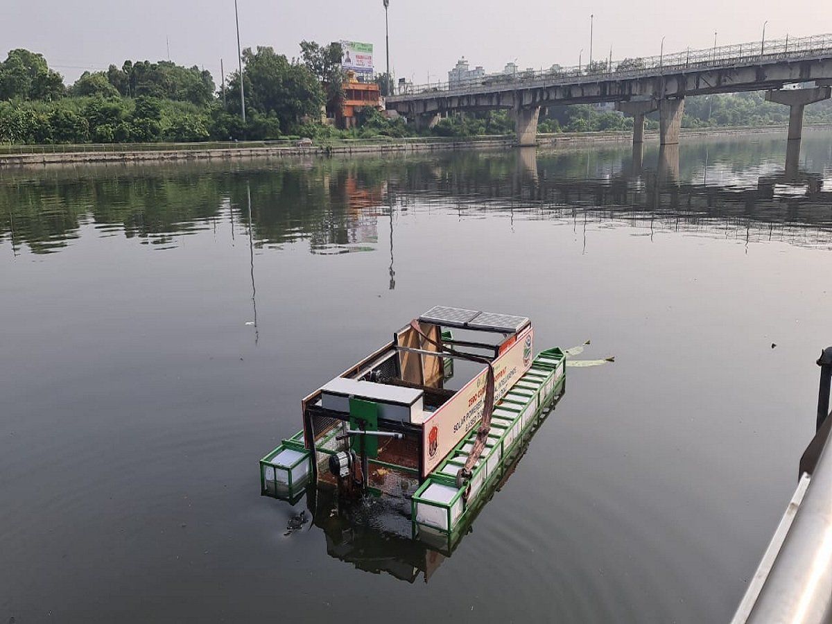 Robotic Boat In Lucknow: Now the robotic boat will clean the Gomti river One month trial starts ...