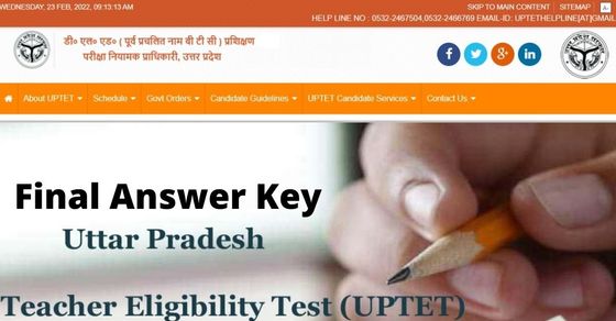 UPTET Answer key 2021 is expected to release today on the official ...