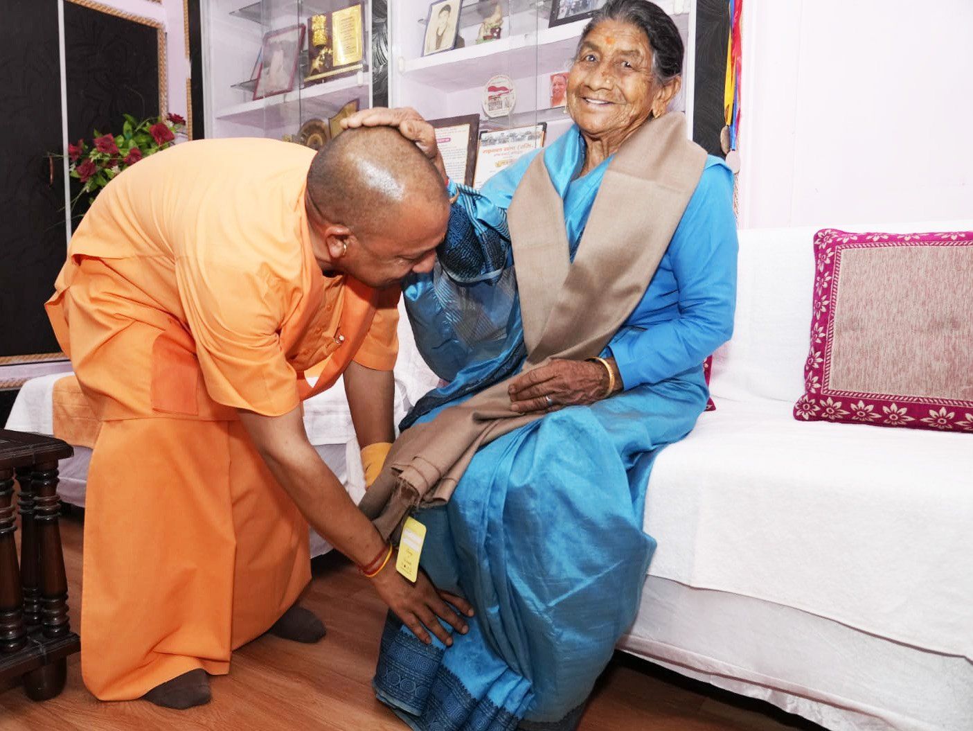 When CM Yogi met his mother in his native village Panchur in Uttarakhand, that moment was ...