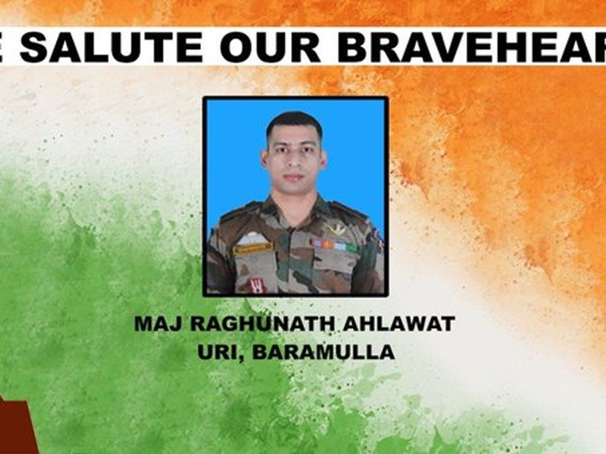 Major Raghunath Ahlawat, lost his life in the line of duty in Uri ...