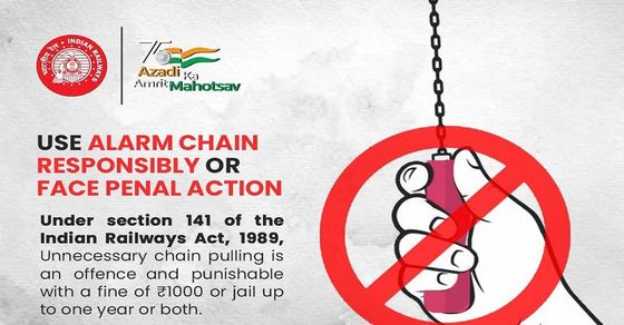 Railway Alarm Chain: Indian railway rules, chain pulling fine, chain pulling in train rules ...