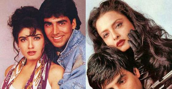 Throwback: 13 साल बड़ी रेखा से जुड़ने लगा था अक्षय कुमार का नाम, रवीना ...