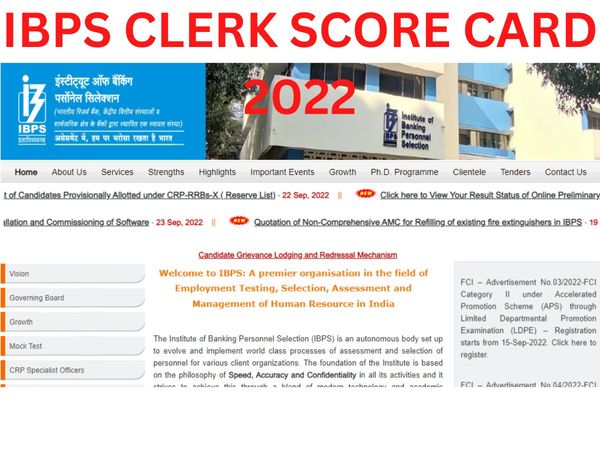 IBPS Clerk 2022: IBPS Clerk Score Card Released Soon on ibps.in, Download here cut off list
