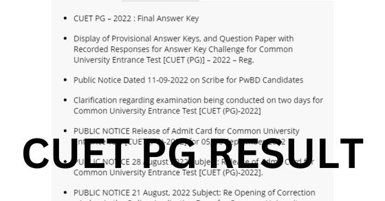 CUET PG Result 2022: CUET PG Result 2022 released tomorrow, check on official website cuet.nta ...