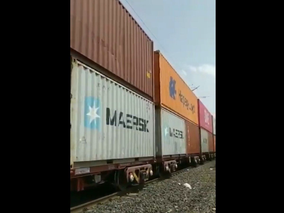 Indian railways successfully run 1st Double Stack Container Train in ...