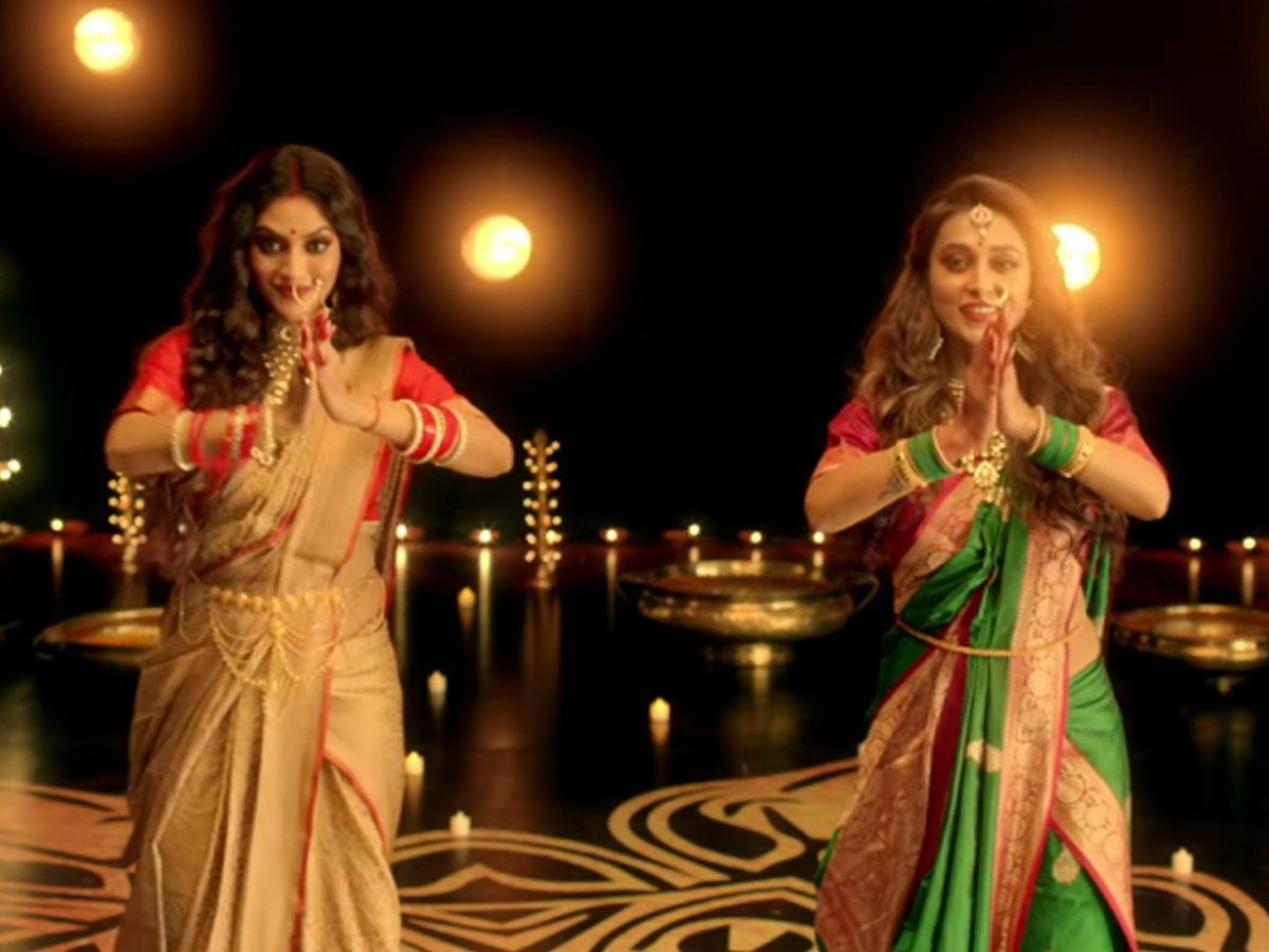 Durga Puja song ft. TMC MP and actress Nusrat Jahan and Mimi ...